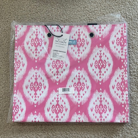 Scout | Bags | Scout Pink And White Tote Bag | Poshmark
